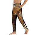 Balery Cow With Butterflies Lilies Pattern Joggers For Men Athletic