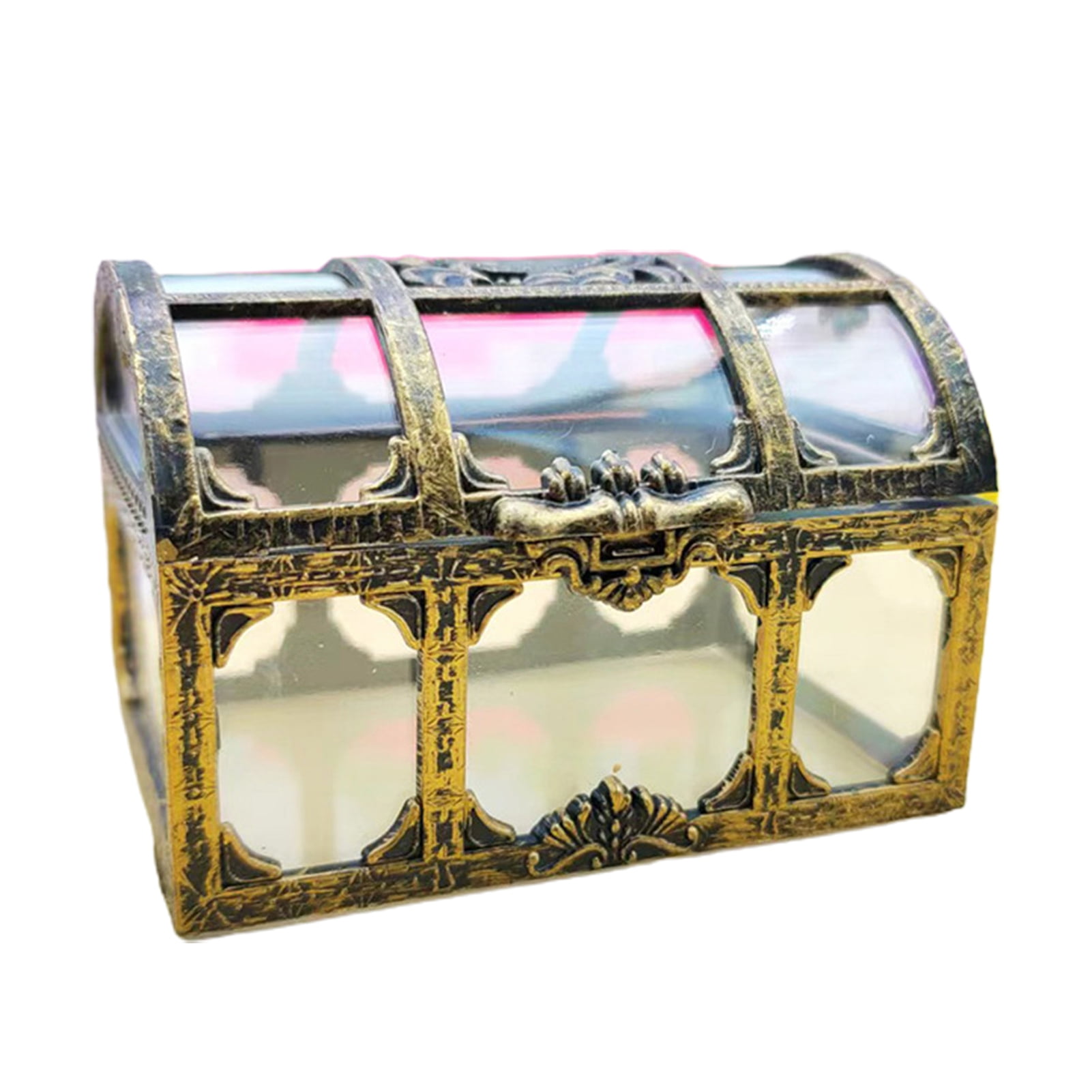 Lohuatrd Vintage Transparent Pirate Treasure Storage Box, Crystal Gem ...