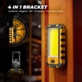 2 work lights, 1500 lumens rechargeable magnetic flashlight, rotatable ...