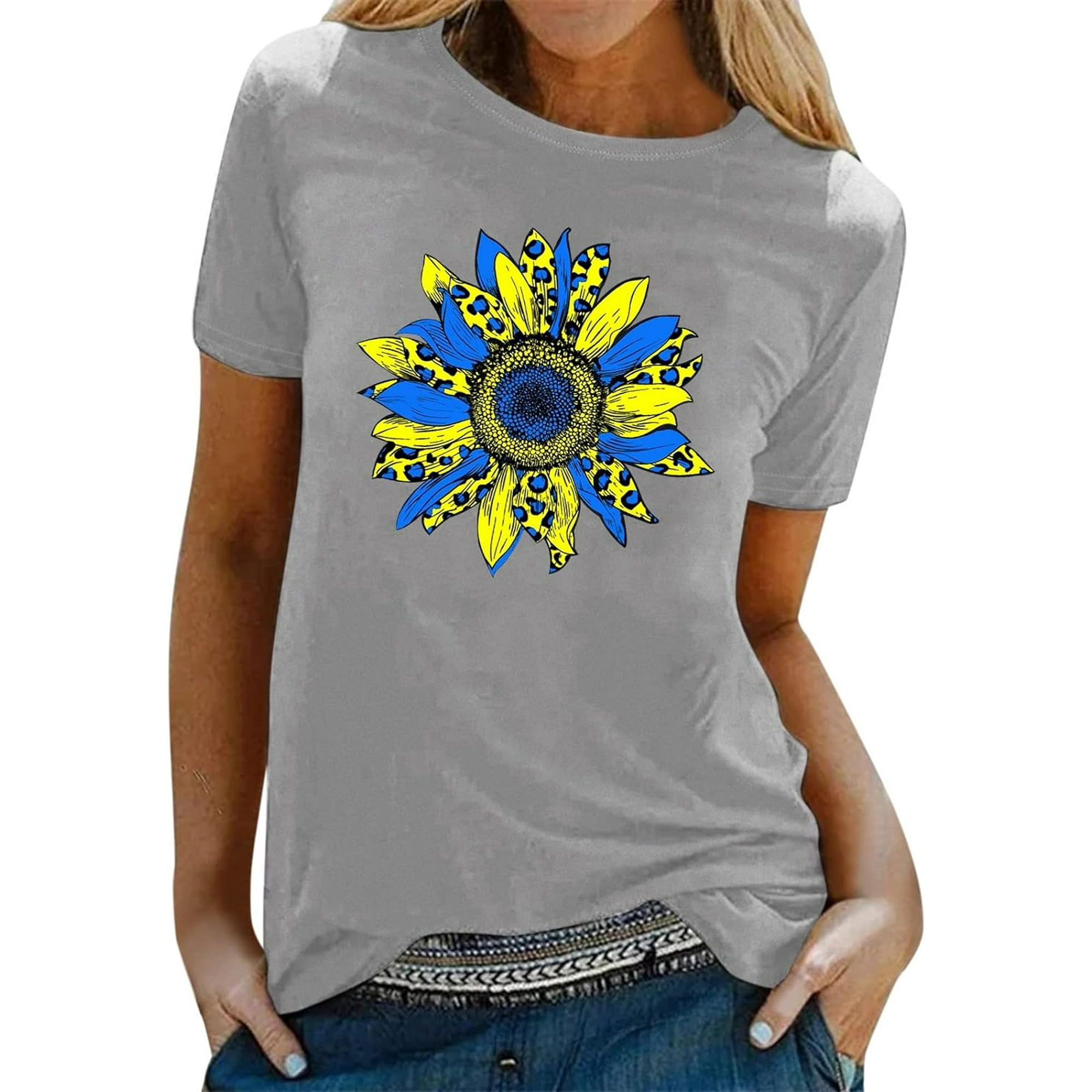 Click here for Surjde Womens Ukrainian Summer T Shirts Casual Loo... prices