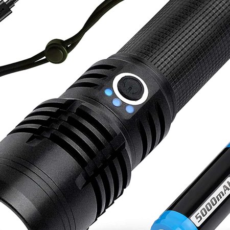 ALmi USB Rechargeable Led Flashlights, 10000 HighPowerful Tactical ...