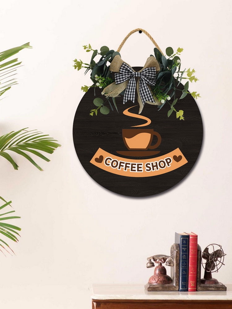 Eveokoki Coffee Shop Sign Rustic Wood Coffee Sign Farmhouse Coffee Bar ...