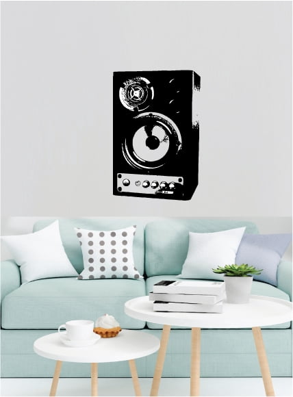 Speaker Music Family Home Decor Vinyl wall art sayings Sticker Décor ...