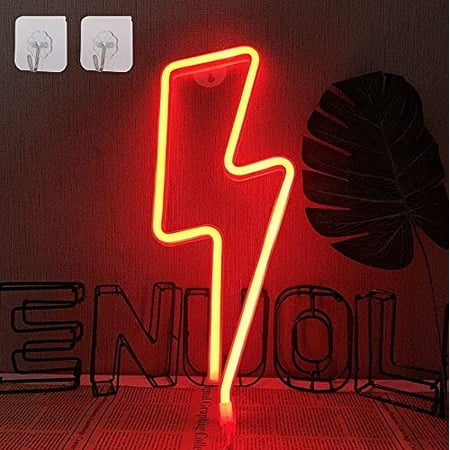 Lightning Neon Light Neon Light Sign Warm White Neon Sign Neon Wall Art ...