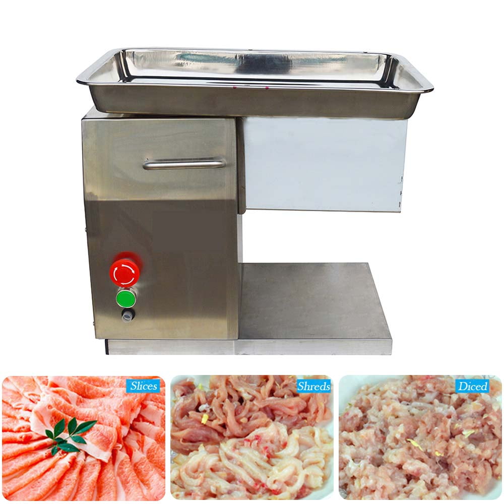 EQCOTWEA Commercial QX 3mm Shredded Meat Slicer Cutting Machine Steak ...