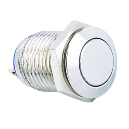 10mm Flat Top Push Button Metal Latching Switch for Car Boats DIY 36V ...