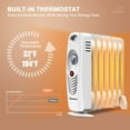 Costway 700 W Portable Mini Electric Oil Filled Radiator Heater 7-Fin ...