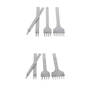 Spencer White Steel 1/2/4/6 Prong Leather Hole Punch Tool Craft Pricking Iron Diamond Lacing ...
