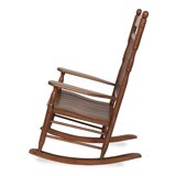 Alston Solid Wood Porch Rocking Chair Natural Brown Finish - Walmart.com