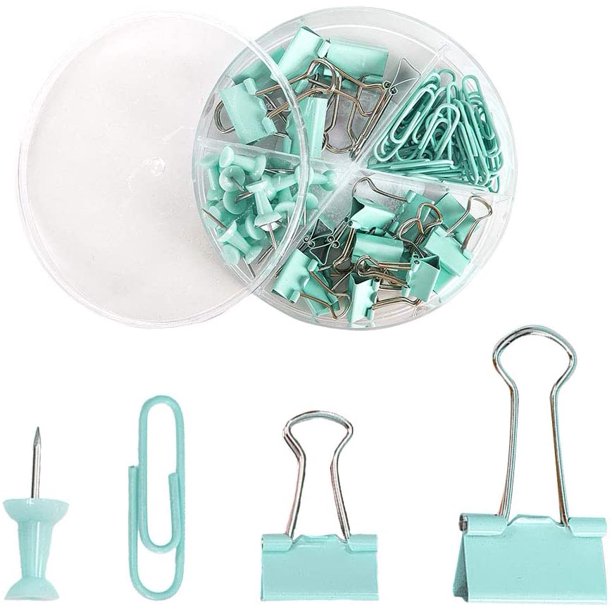 72 Pieces Office Supplies Set,Including 22 Binder Clips/30 Paperclips ...