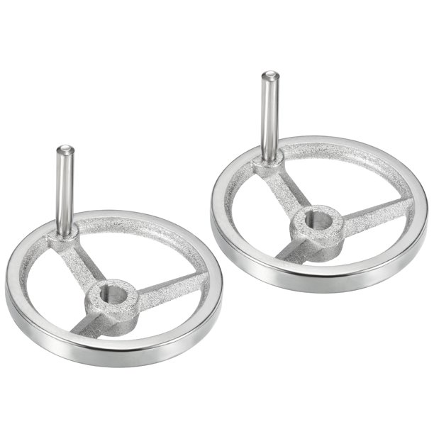 Uxcell 120mm/4.72 Inch Diameter Rotary Handwheel, 2 Pack Cast Iron with ...