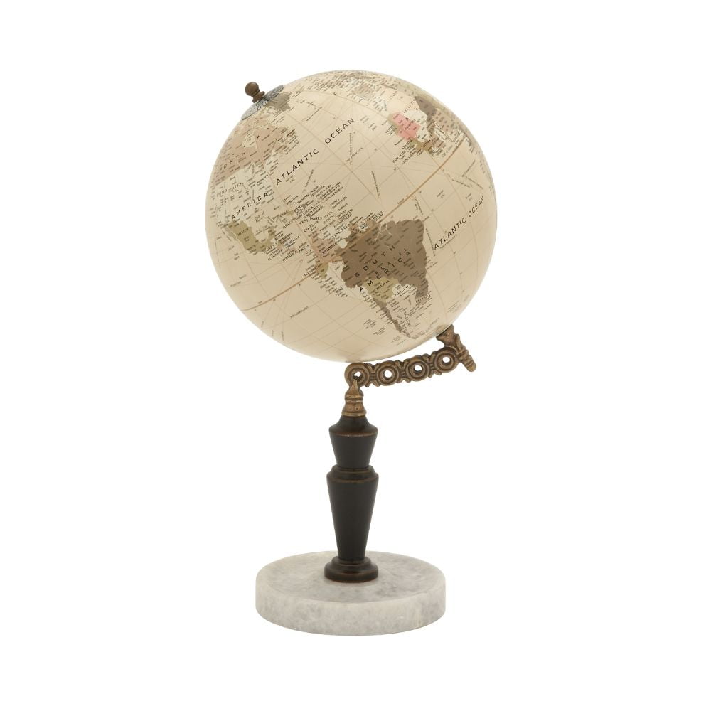 94452 Attractive Wood Metal Marble Globe - Walmart.com - Walmart.com