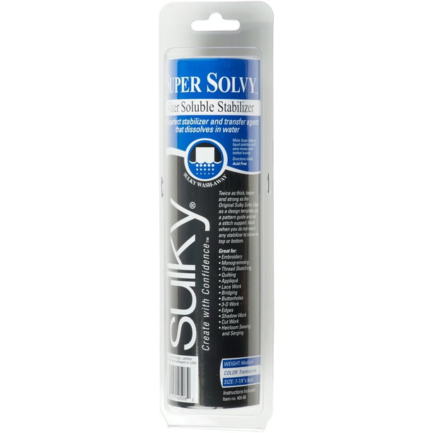 Sulky Super Solvy Water-Soluble Stabilizer Roll-7.875"X9yd - Walmart.com