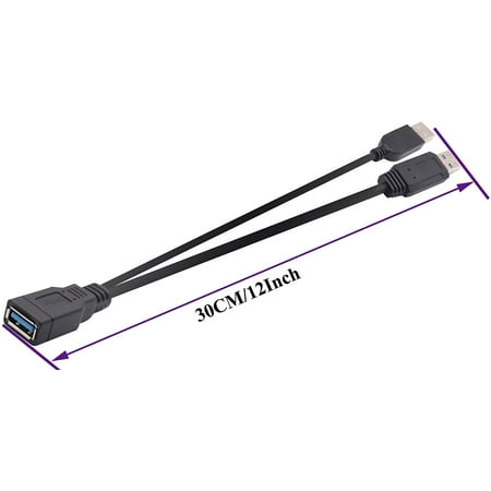 AAOTOKK USB 3.0 A Y Splitter Cable, USB 3.0 A Male to Dual USB 3.0 A ...