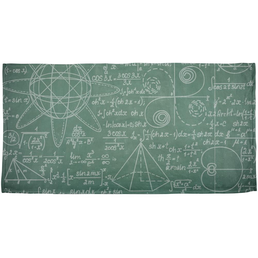 Math Geek Formulas All Over Beach Towel Multi Standard One Size ...