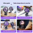 Quiet Fan Clip Fan Portable Table Fan Bedside Fan 100 Speed Suitable ...