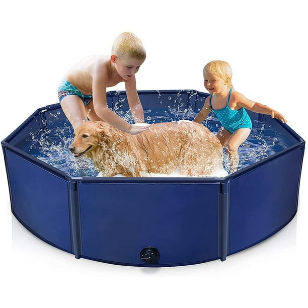 Octagonal Pet Dog Pool, Slip-Resistant Kiddie Pool for Kids, Protable ...