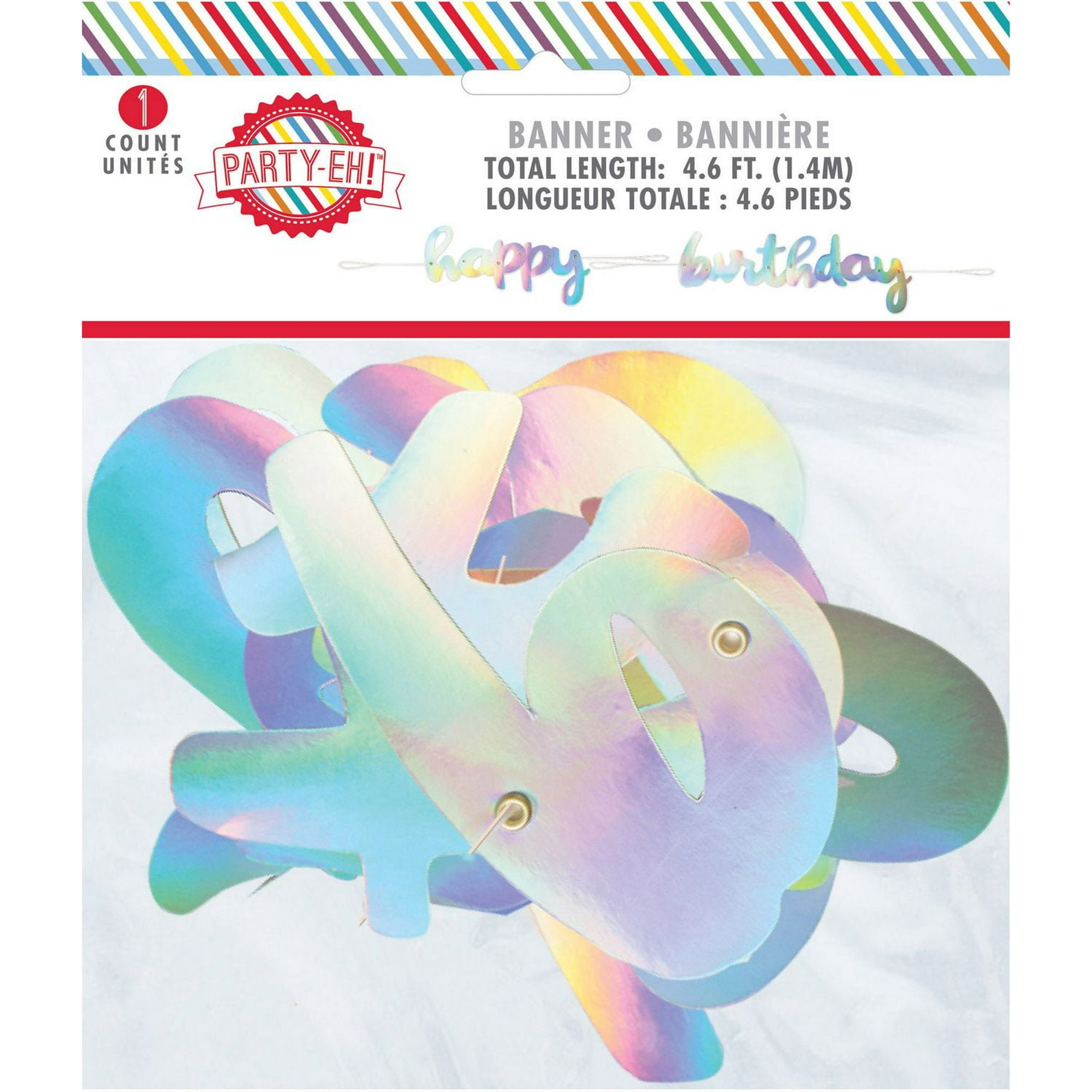 Click here for Unique Pretzels Iridescent Birthday Banner prices