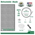 4'x11‘10“ Retractable Shade Awnings for Patio, 240GSM Breathable ...