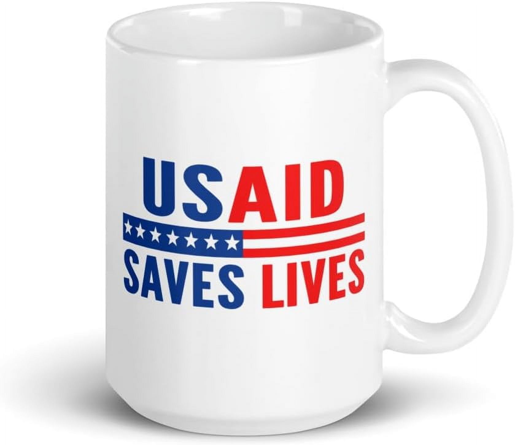 USAID Saves Lives NGOs White Glossy Mug, USAID US Agency International ...