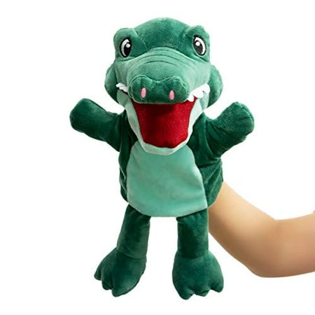 HollyHOME Hand Puppets Crocodile Plush Animal Zoo Alligator Puppets 14 ...