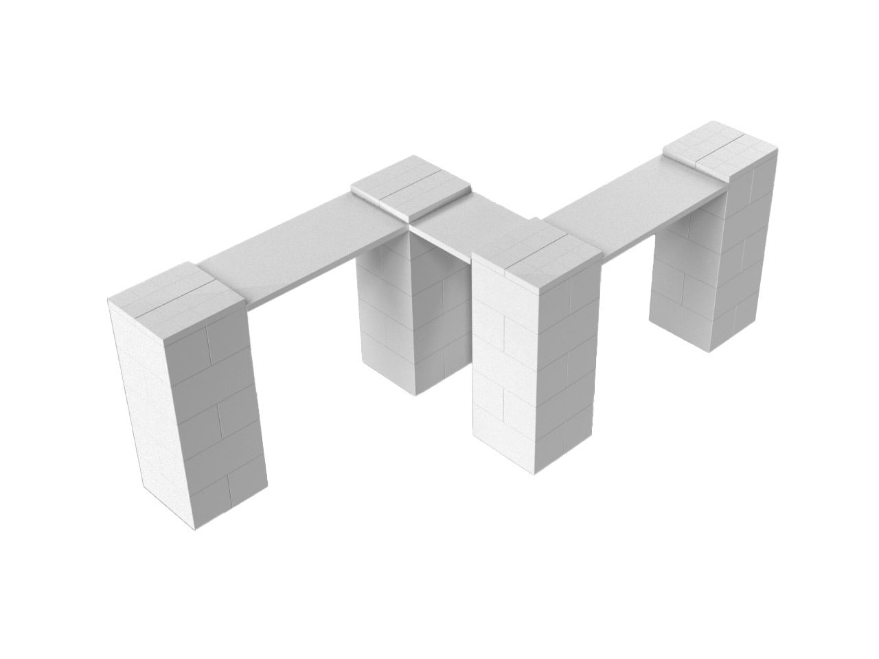 EverBlock Zig Zag Catering Station Kit | 7’ x 3’ x 2’ 7” | Riser ...