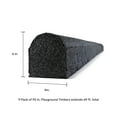 "GroundSmart 92"" Black Rubber Landscape Mulch Border, Playground ...