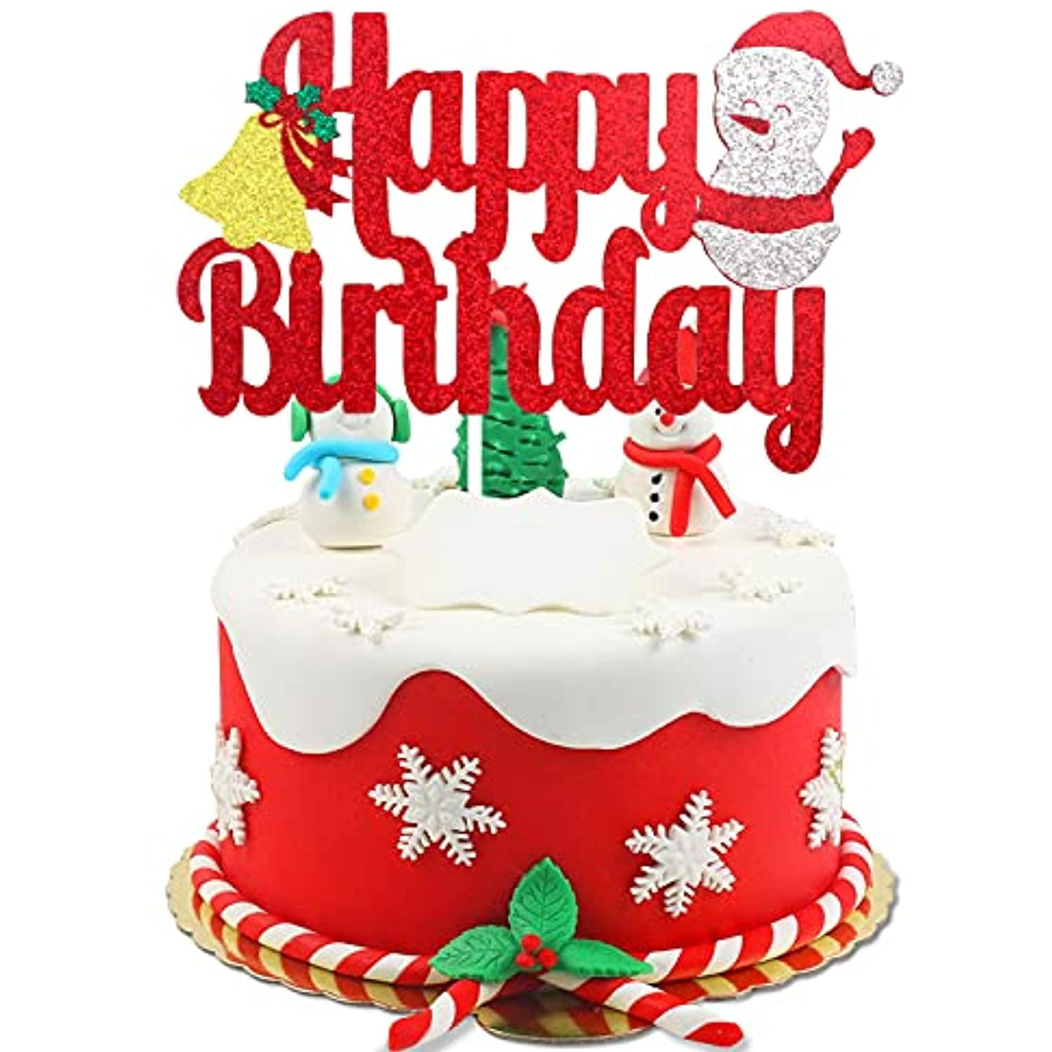 Merry Christmas Cake Topper