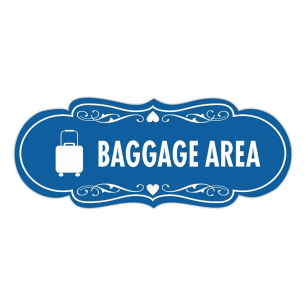 Signs ByLITA Designer Baggage Area Sign (Blue) - Large - Walmart.com