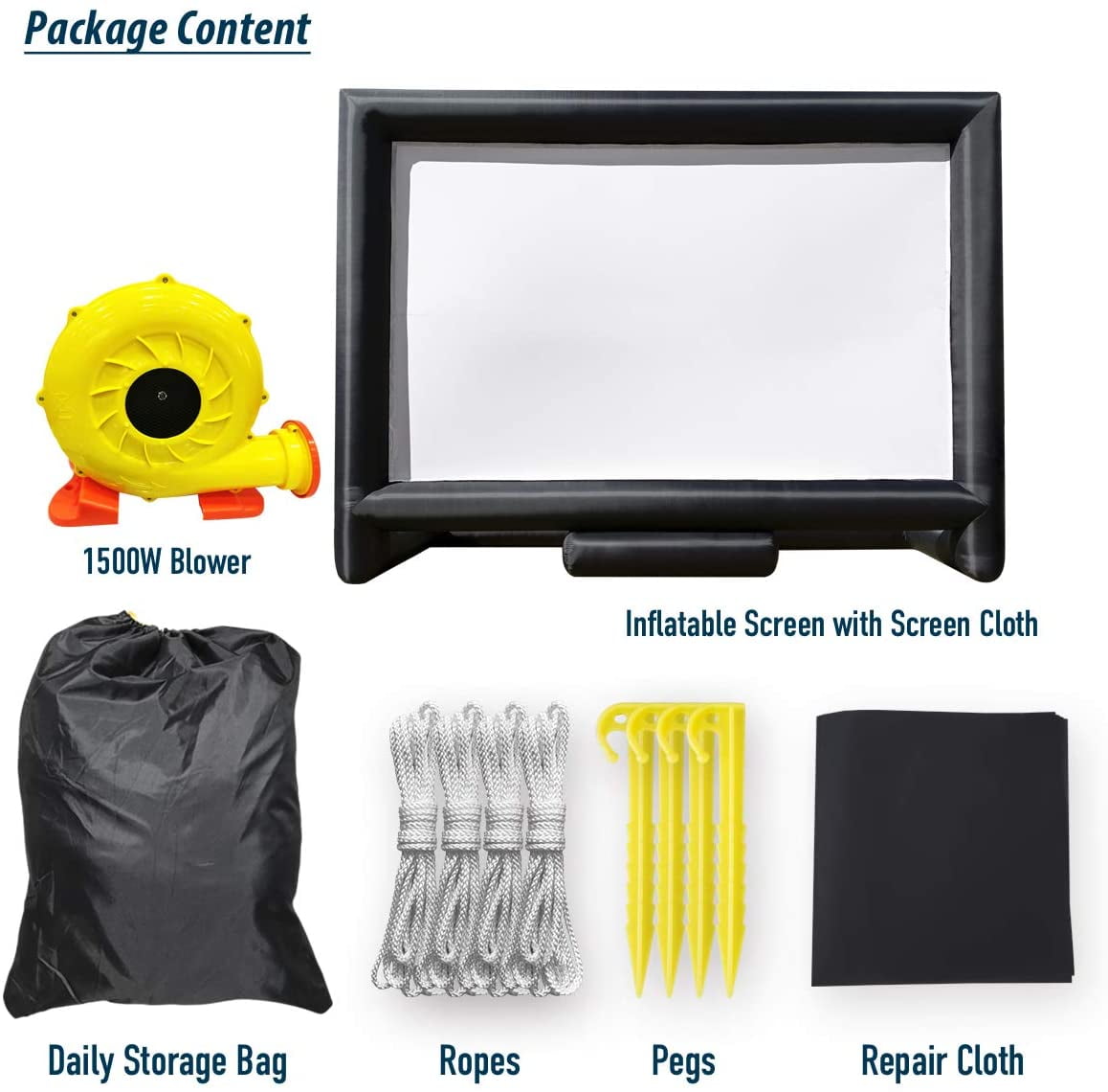 Buy Sewinfla 45Ft Giant Inflatable Movie Screen Outdoor - Portable Blow ...