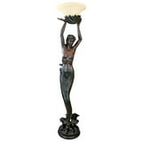 Design Toscano The Goddess' Offering Mermaid Sculptural Floor Lamp ...