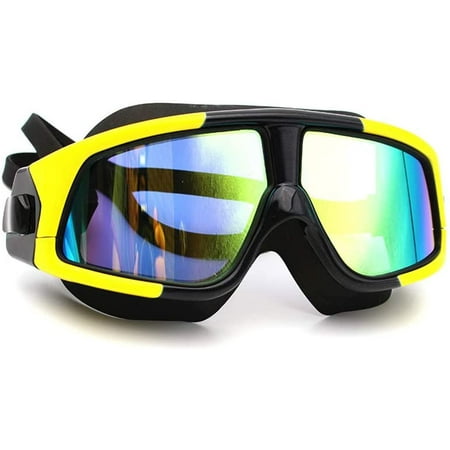 Premium Polarized Big Large Frame Swim Goggles Anti Fog No Leaking with ...