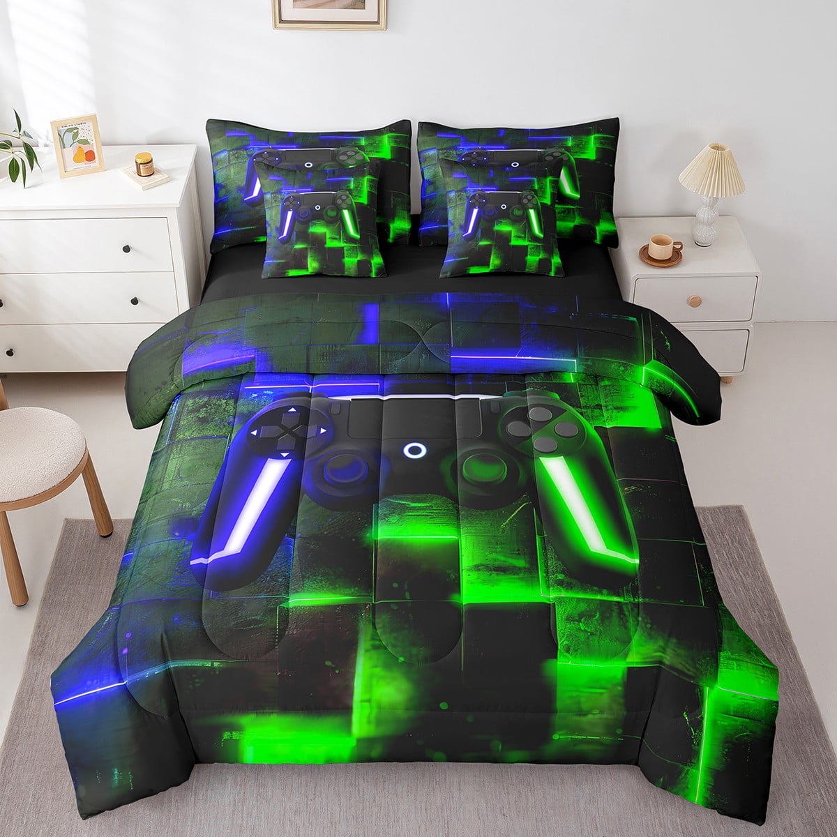 Click here for Yst Gaming 7-Piece Abstract Gradient Comforter Set... prices