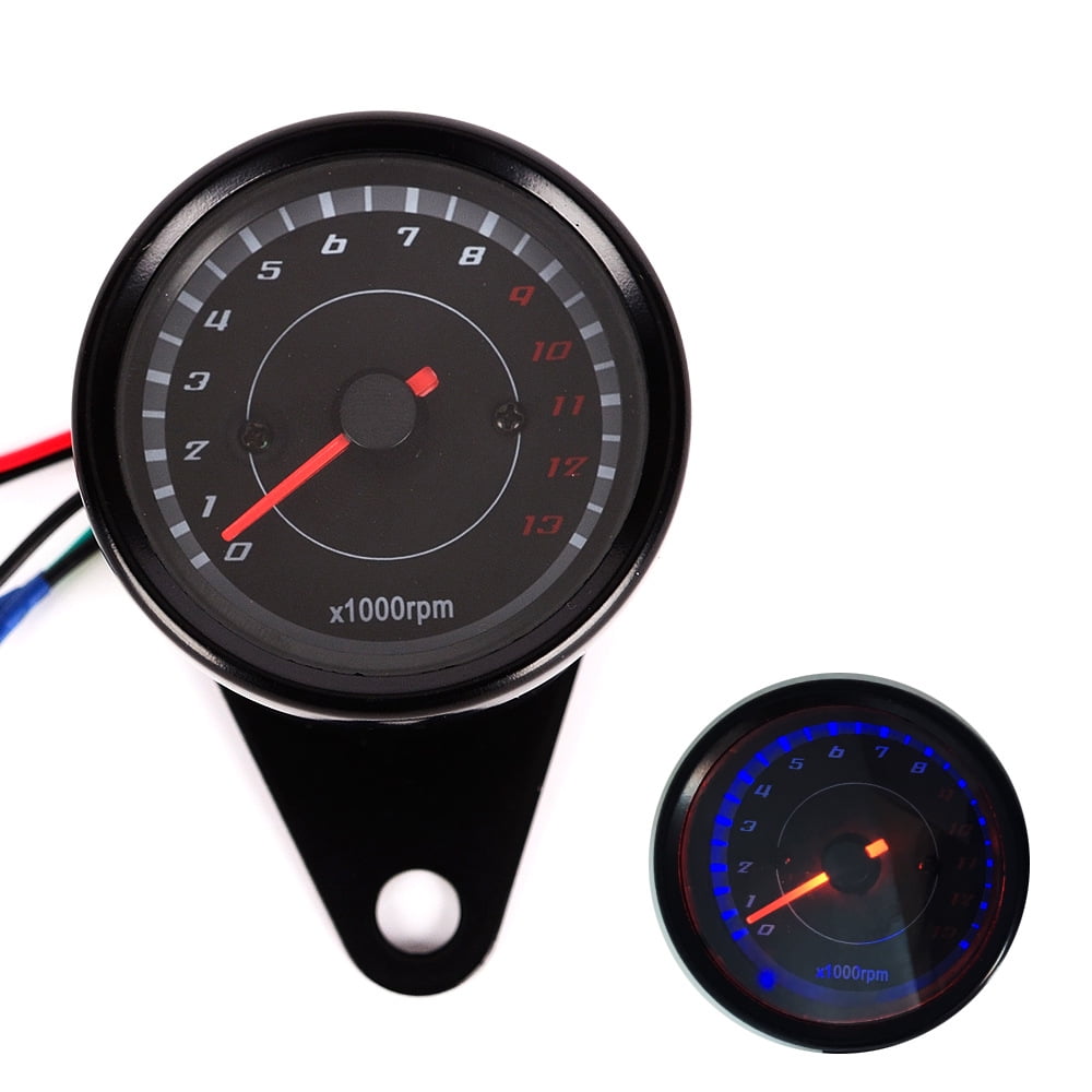 DC 12V Motorcycle Tachometer Modified LED Digital Display Motorbike ...