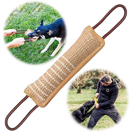 Cotton/nylon bite sausage with outer seam and 2 handles, 30 x 7cm ...