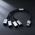 YIEMEEN 4 in 1 USB Splitter Cable Portable USB2.0 Cable for Charging ...