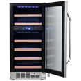 "Edgestar 15"" Wide 23 Bottle Dual Zone Wine Cooler with Glass Door ...