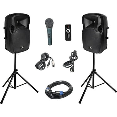 Proreck Club 6000 15-inch 6000W Stereo PA Speaker System, Bluetooth, 2 ...