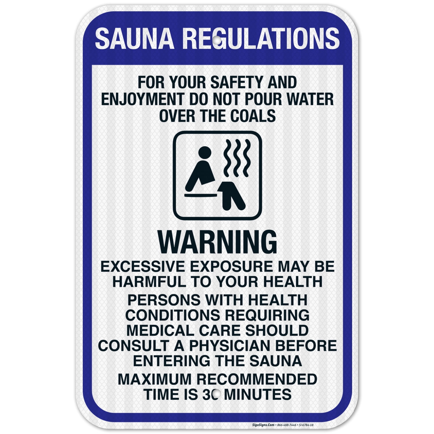 Sauna Regulations Sign, Pool Sign, - Walmart.com