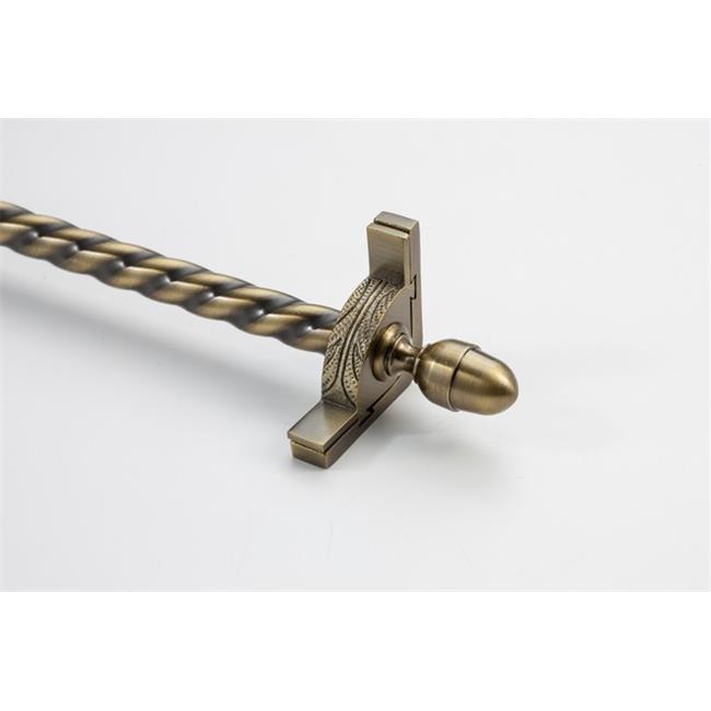 Zoroufy 01642-03694 48 in. Dynasty Roped Tubular Stair Rod Set with ...