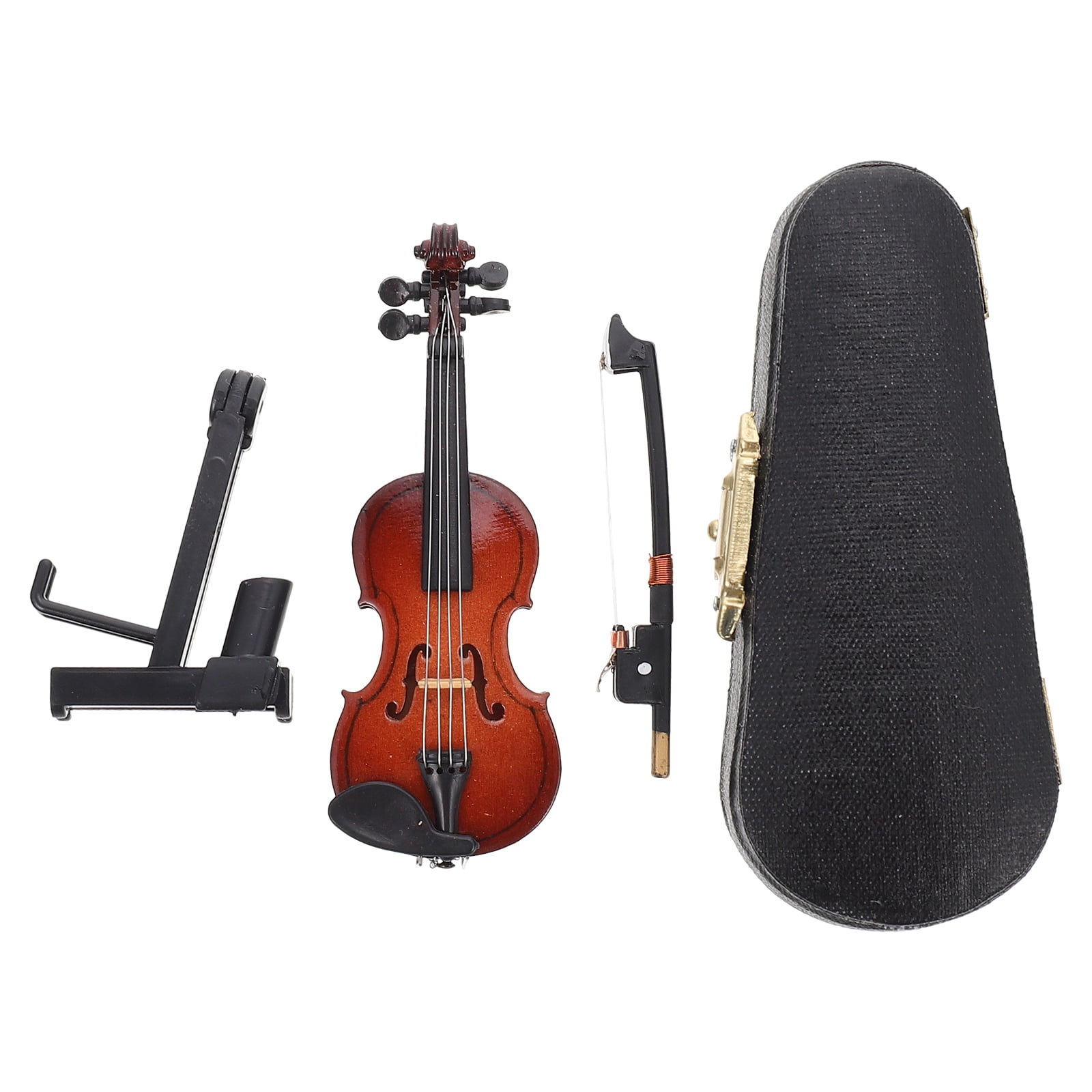 Violin Miniature Mini Instrument Model Musical Wooden Ornament ...