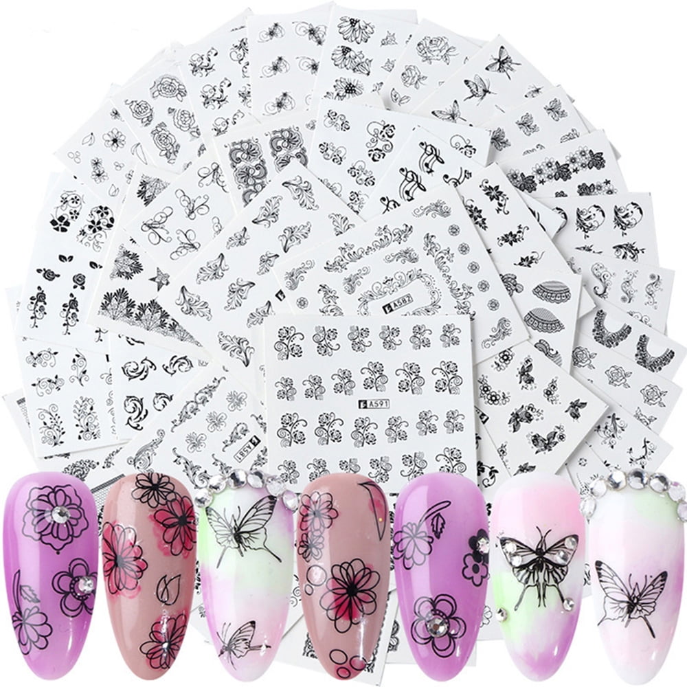 Click here for Amdohai 40pcs Nail Sticker With Butterfly Flower P... prices