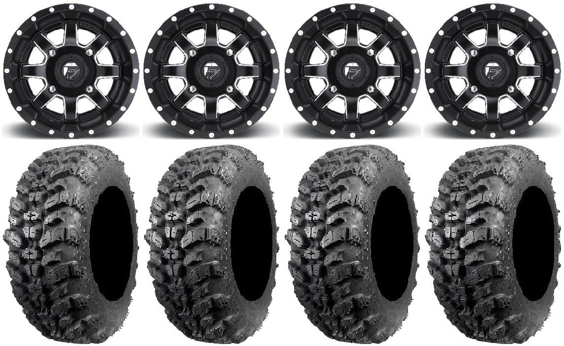 Fuel Maverick Black 15" Wheels 28" Sniper 920 Tires Can-Am Maverick X3 ...