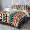 4 Piece Duvet Cover Set Queen, Retro Bohemian Art Soft Breathable ...