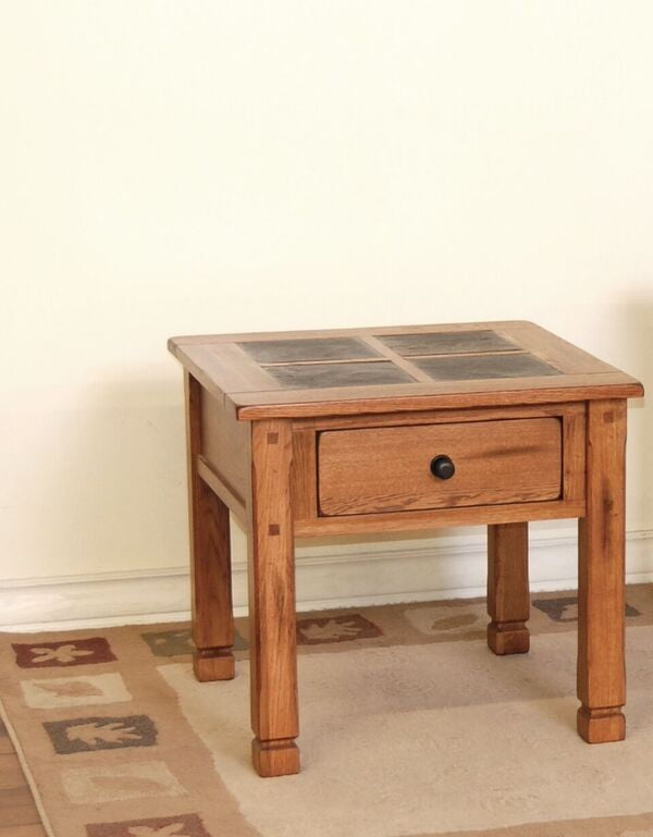 Sedona End Table with Natural Slate Insert - Walmart.com