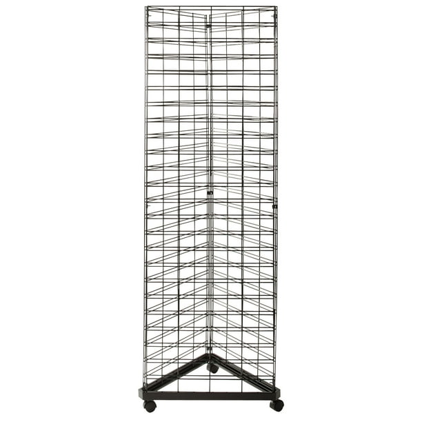 Black Triangle Slat Grid Tower with Base & Casters - Walmart.com ...