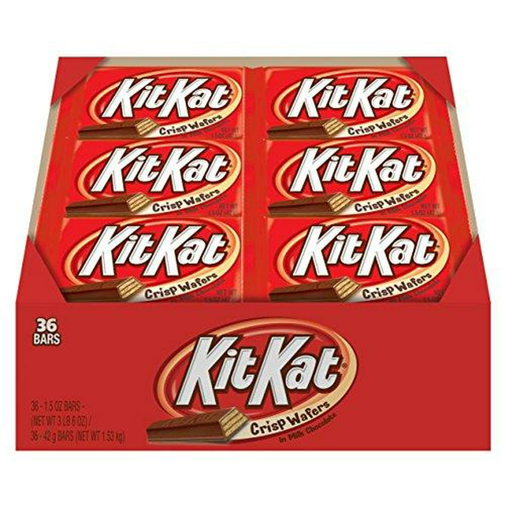 KIT KAT Candy Bar, Milk Chocolate Covered Crisp Wafers, 1.5 OZ .Bar ...