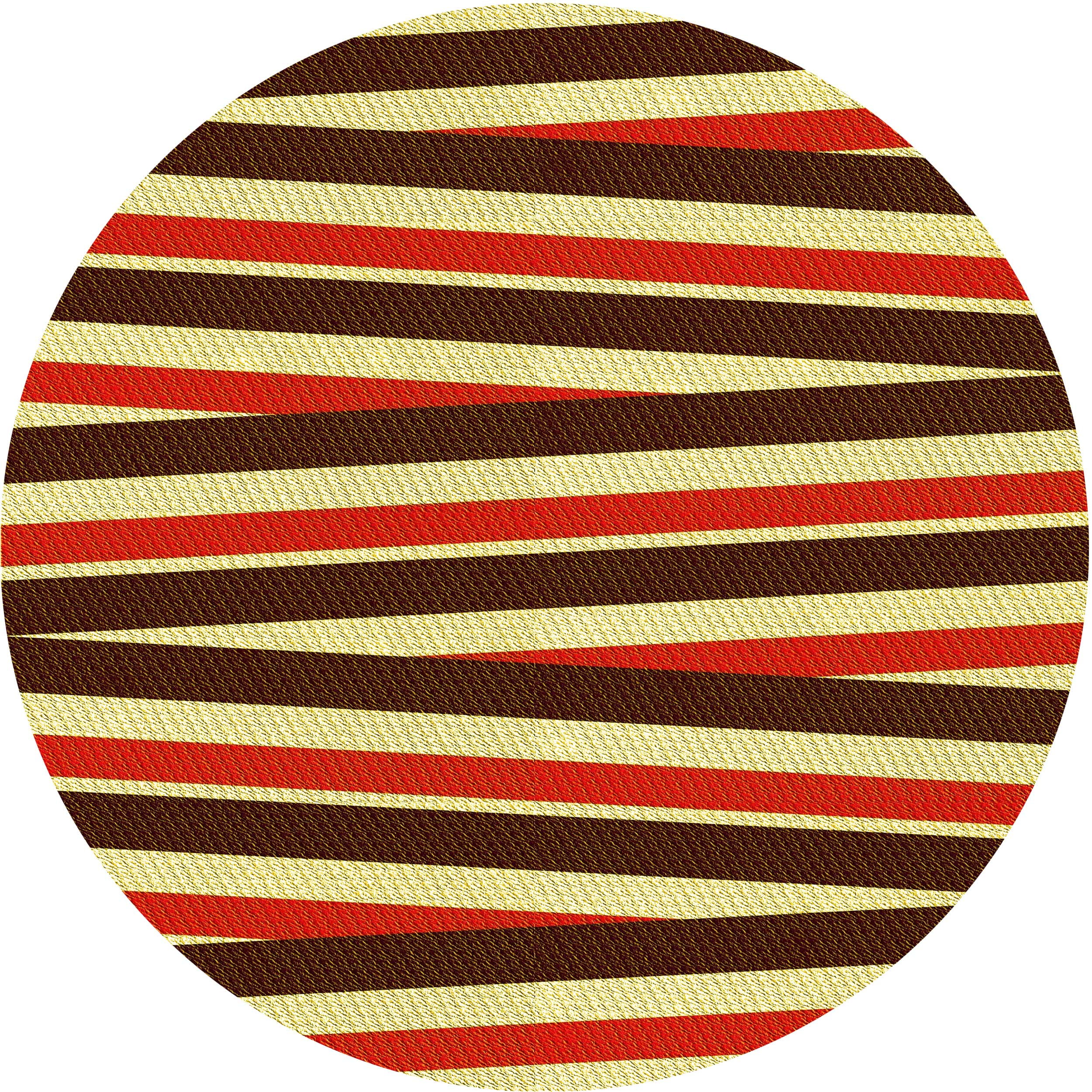 Ahgly Company Indoor Round Patterned Metallic Gold Area Rugs, 8' Round ...