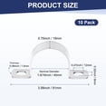 Uxcell 10 Pack Stainless Steel Pipe Clamps, 1-9/16 Inch Metal Cable ...