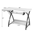 Costway Sewing Craft Table Computer Desk with Adjustable Platform and ...